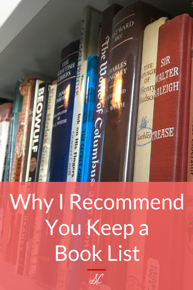 Why I Recommend You Keep a Book List - Susan Chrisman